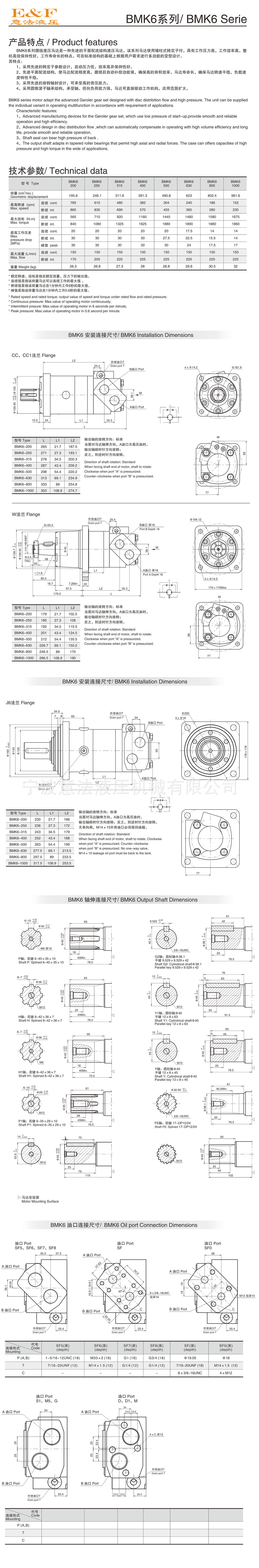 供应大力意法BM6K-800适用尹屯6K丹佛斯OMV低速大扭矩摆线油马达-阿里巴巴