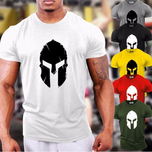 短袖男士外贸货源圆领短袖T恤简约面具人个性图案 wish eBT-shirt-阿里巴巴