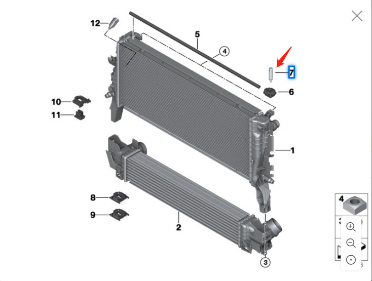 17118605551 适用于宝马X1 F48 2系F45 水箱胶墩定位销-阿里巴巴