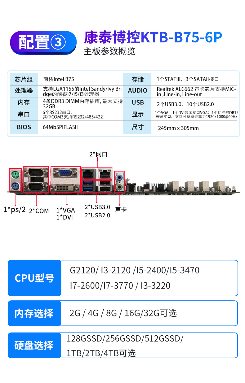 KTB 4U上架式IPC-610L台式主机康泰工控机电脑工业电脑整机-阿里巴巴