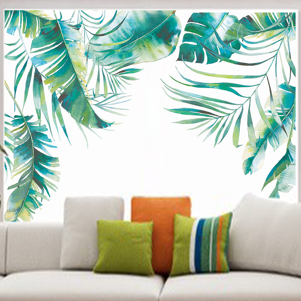 绿植藤蔓蝴蝶自粘PVC贴纸 JS-N0跨境定 制客厅卧室窗户装饰墙贴-阿里巴巴