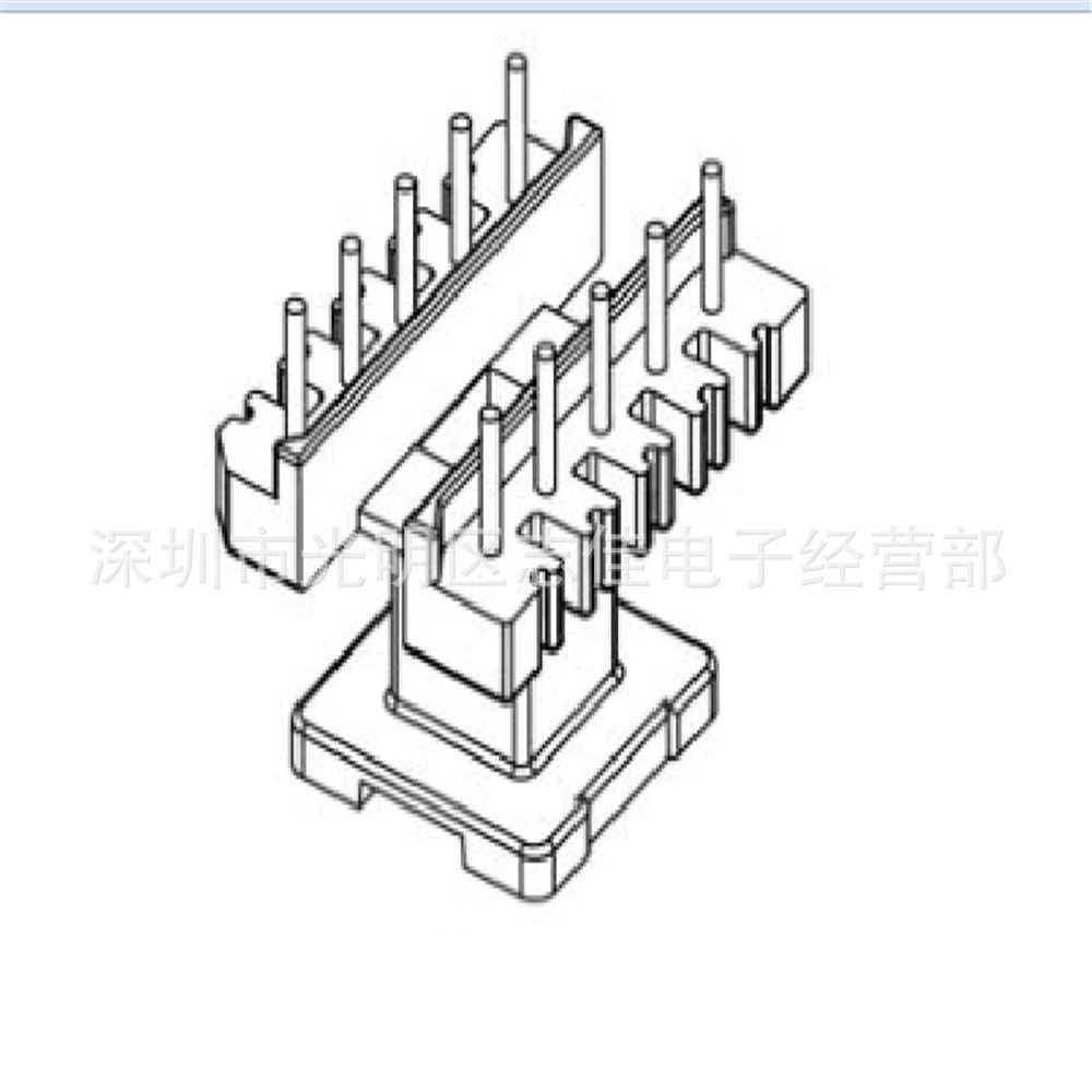 EE19变压器骨架EE19通讯骨架电源骨架立式5+5针1910排距10mm-阿里巴巴