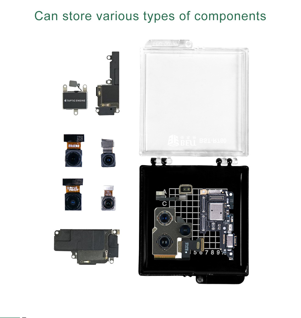 倍思特 R760芯片盒 存放样品晶片盒 自吸附胶盒 元品件存储精密盒-阿里巴巴