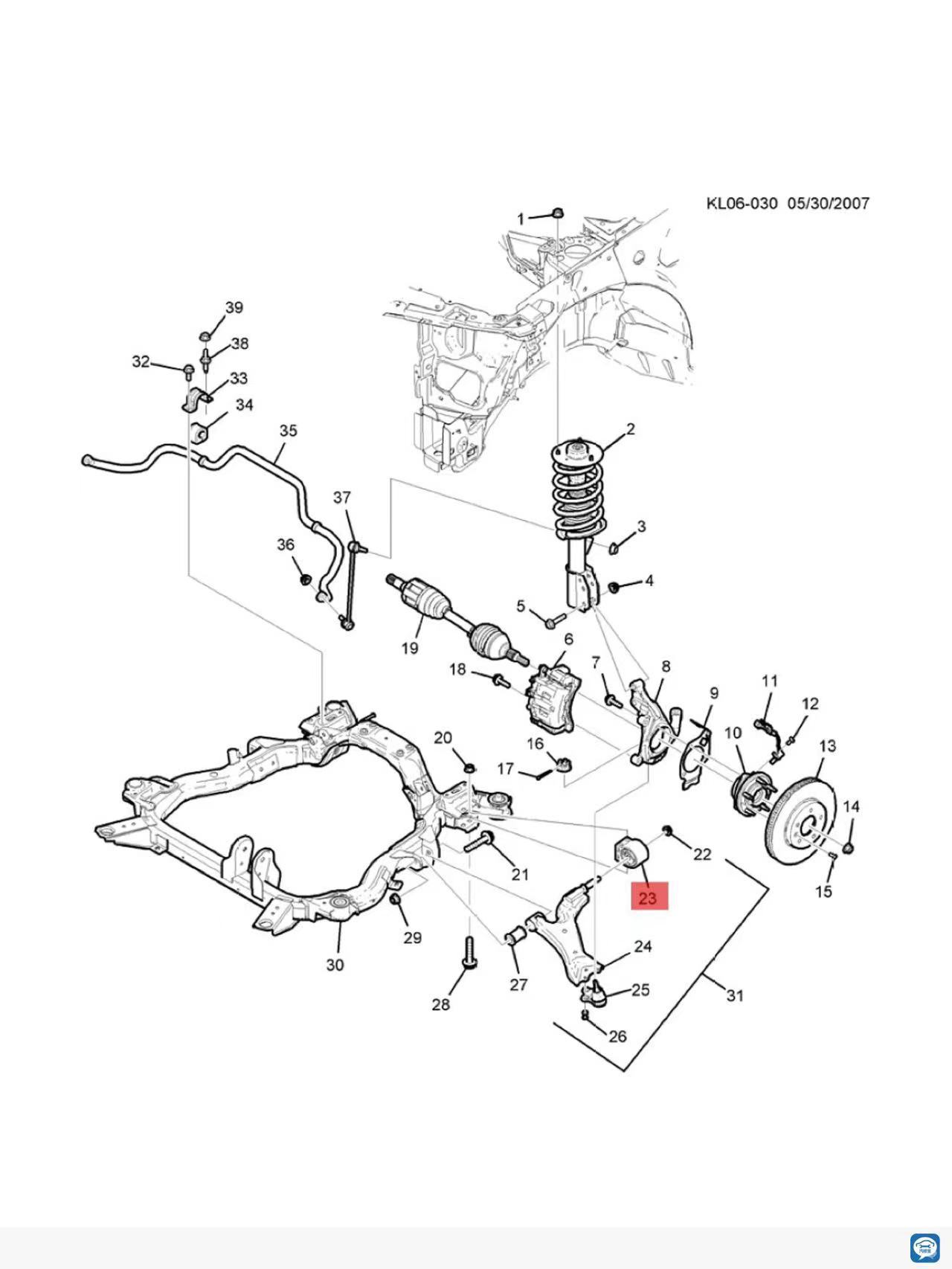 96809676适用于雪佛兰科帕奇欧宝安德拉前悬挂胶套 下摆臂胶套-阿里巴巴
