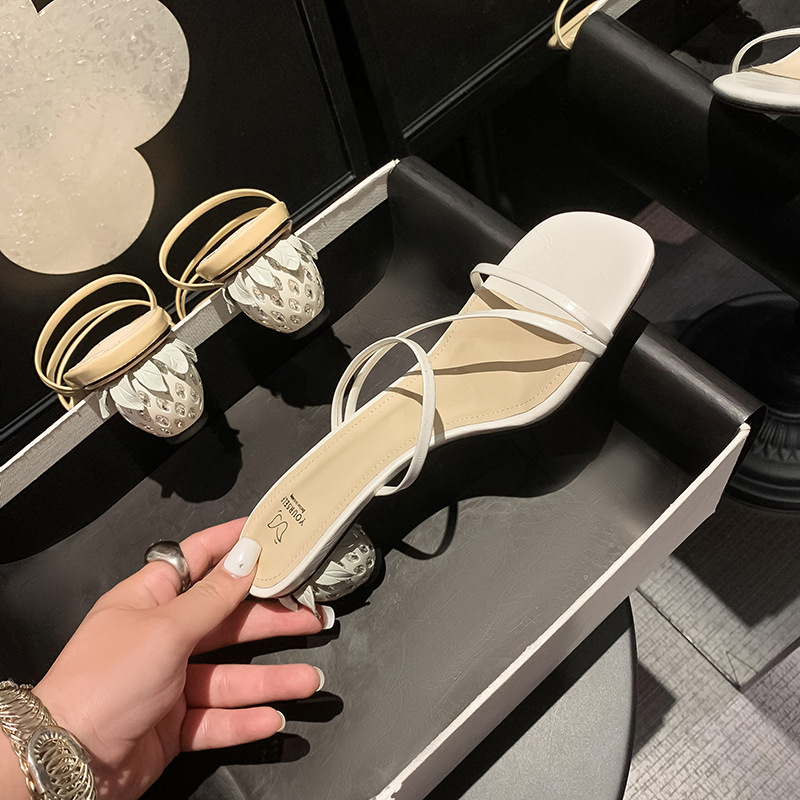 CHIKO Jayda Open Toe Block Heels Slides Sandals