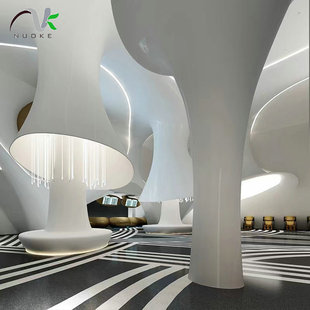 空间美学室内GRG异形设计/GRG包柱/GRG异形造型立柱/GRG生产厂家-阿里巴巴