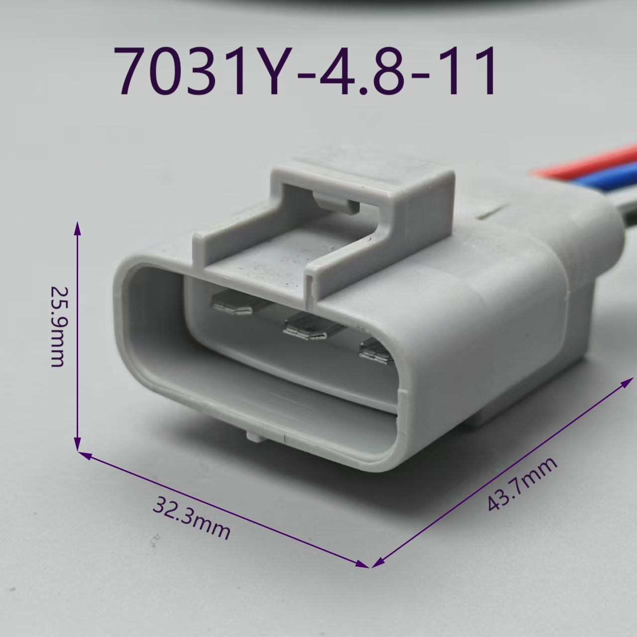 DJ7031Y-4.8-21 国产3孔护套连接器插座防水公母接头插件汽车电线-阿里巴巴