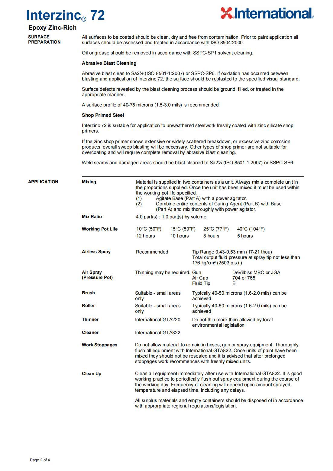 AkzoNobel 国际油漆 环氧富锌底漆 Interzinc 72 EPA072/EPA073-阿里巴巴