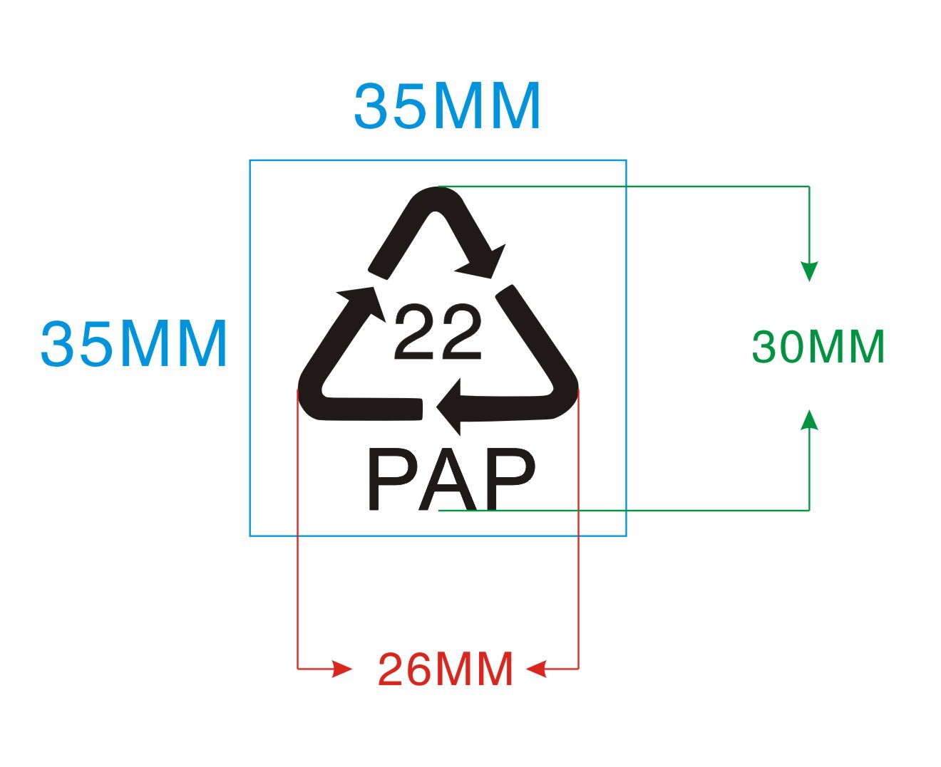 现货大规格PAP22循环不干胶标贴 纸类回收标签 纸张类PAP环保贴纸-阿里巴巴