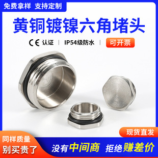 金属六角闷盖铜镀镍闷堵头丝堵M公制PG德制螺纹密封防尘防水塞头-阿里巴巴