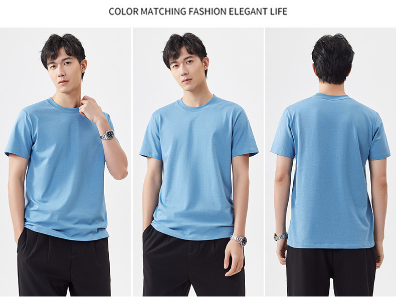 240g白色正肩t恤男高端春夏苏匹马棉短袖圆领纯棉打底内搭tshirt-阿里巴巴