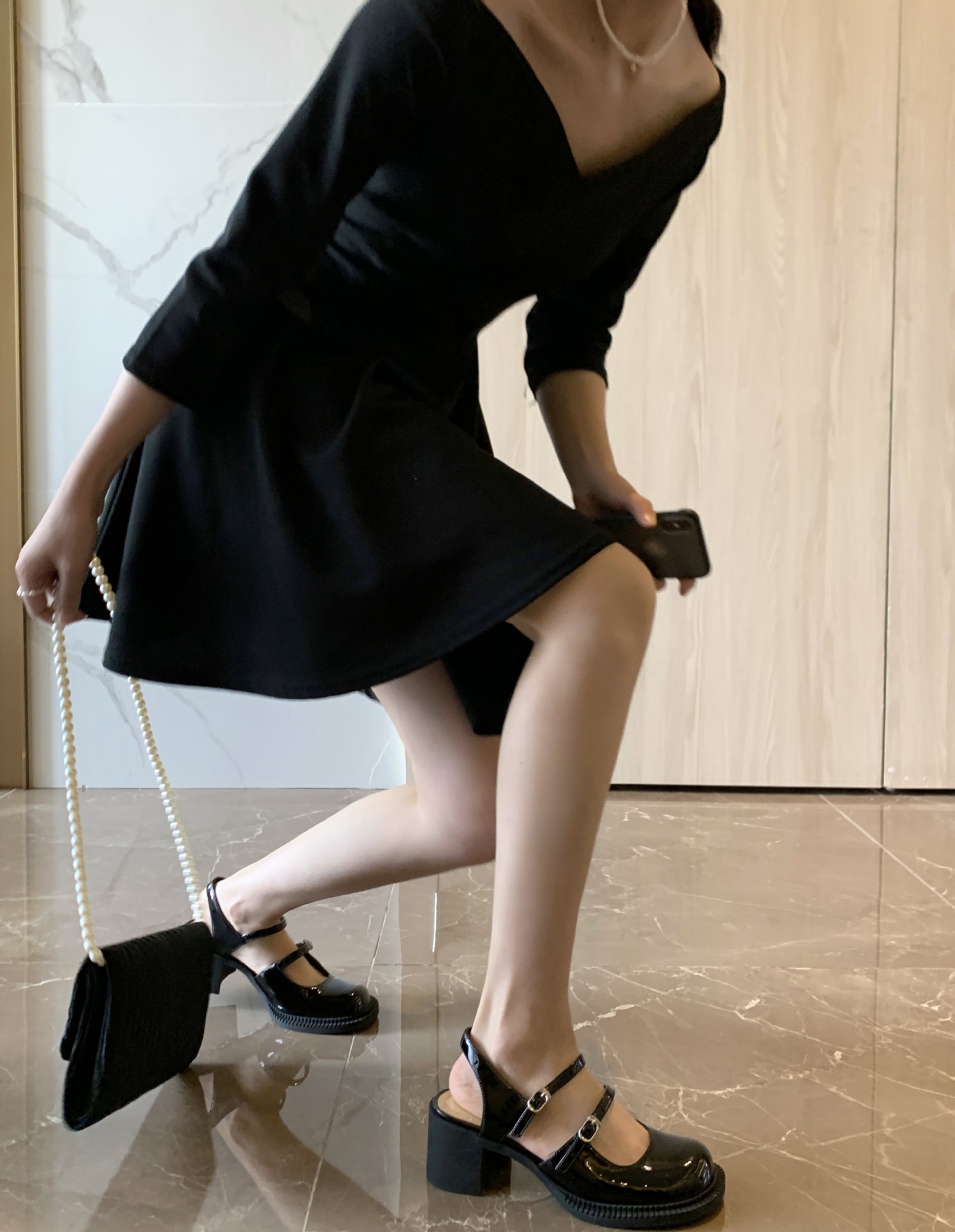 Chiko Amilia Round Toe Block Heels Pumps