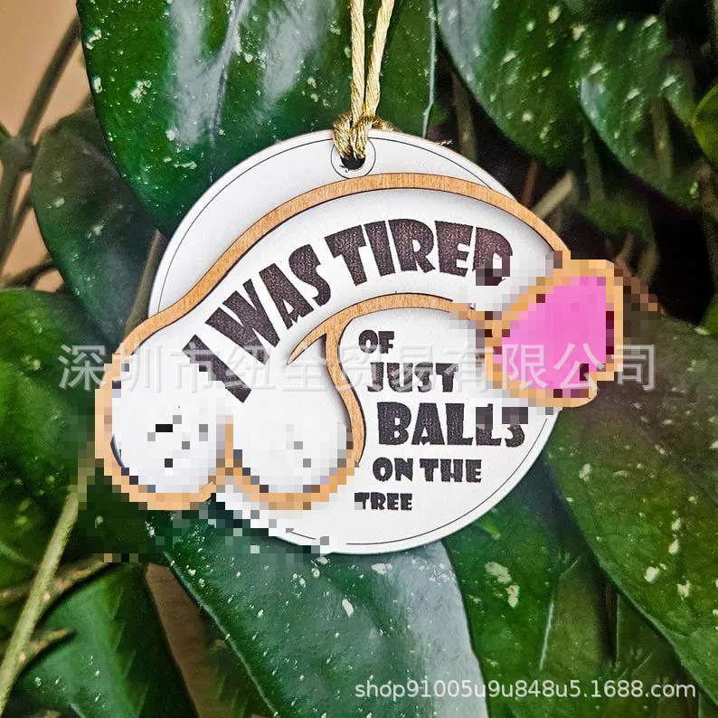 跨境热销Tired of Just Balls on the Tree圣诞有趣挂饰-阿里巴巴