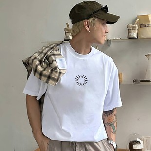 WE11DONE TRACK美式小众高街潮牌WELLDONE太阳花短袖T恤男女夏季-阿里巴巴