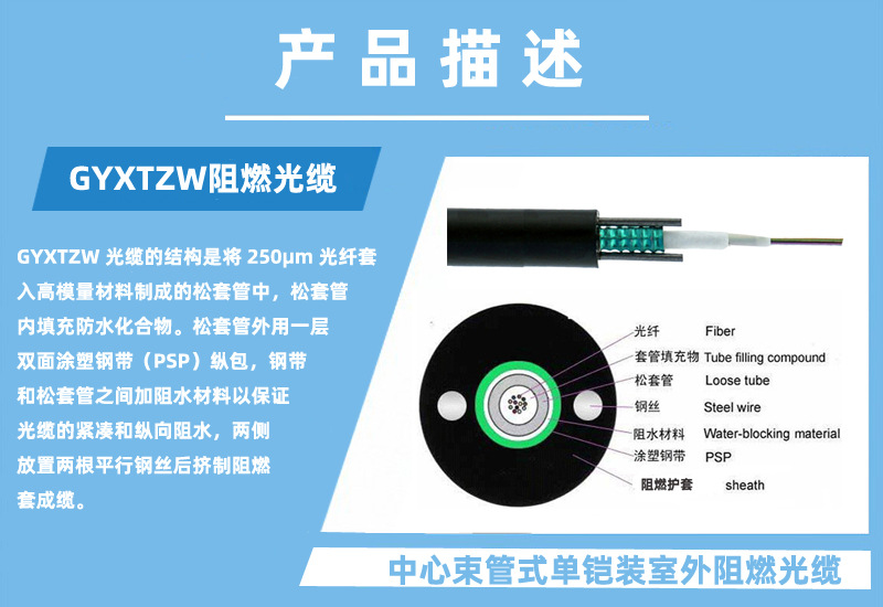 GYXTW/GYXTZW-8A1b/8A1a室外8芯多模光纤铠装光缆62.5/50千兆高速-阿里巴巴