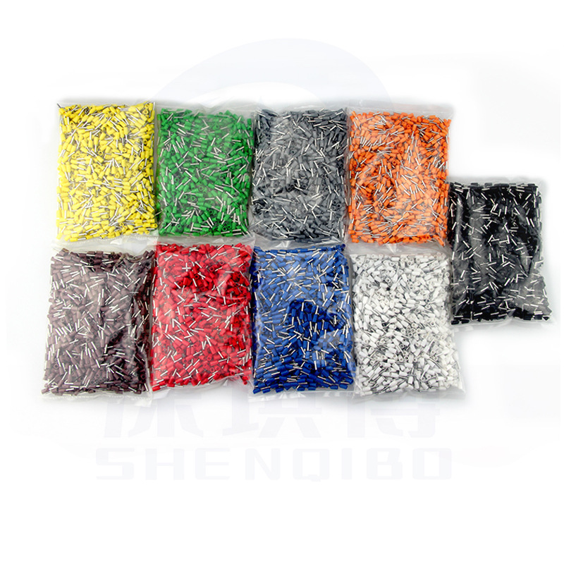 管型端子E0508 VE1008 E1508针型端子欧式冷压接线端子压线耳黄铜-阿里巴巴