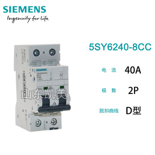 西门子微断路器5SY62408CC 5SY6 2P D型 40A 6KA双极空气开关MCB-阿里巴巴