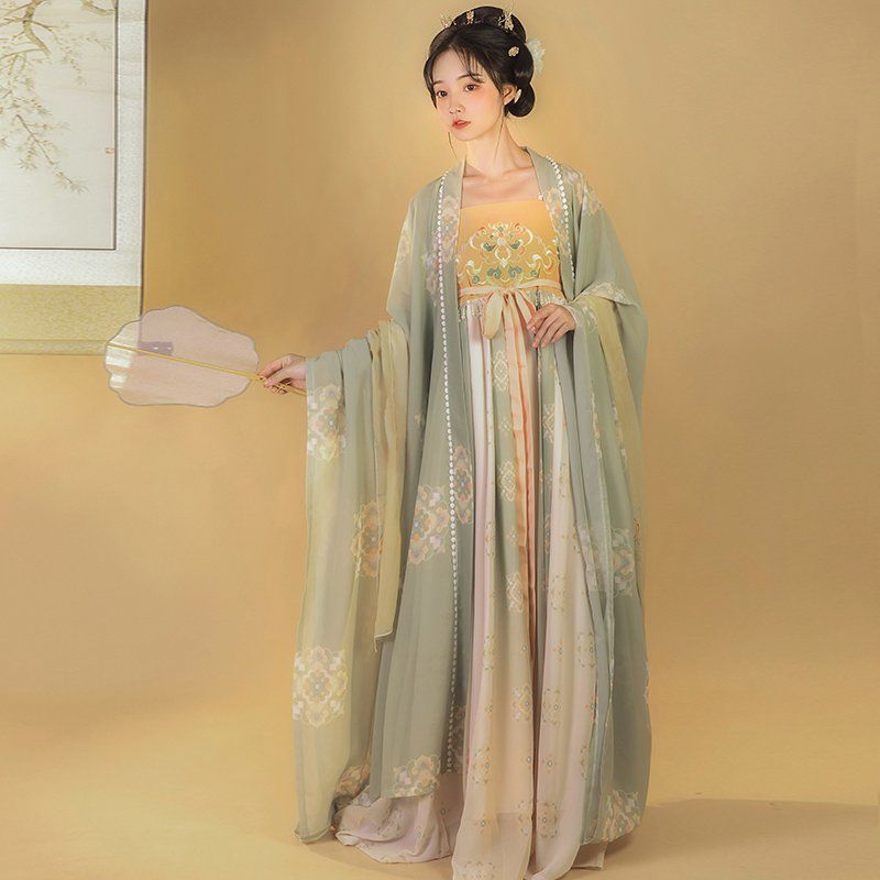 Adult hanfu female 2022 new art myrobalan skirt is a type of big sleeve ...