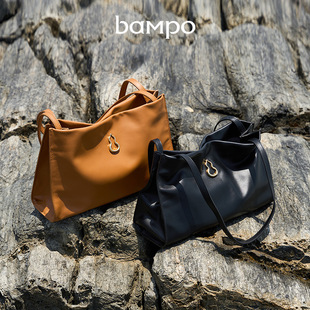 BAMPO半坡福瑞方方包 头层牛皮单肩大容量通勤真皮葫芦托特包女潮-阿里巴巴