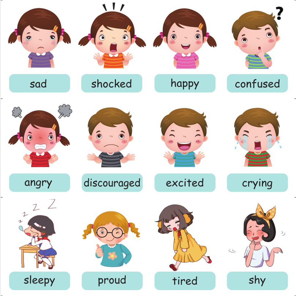 现货跨境 塑封防水英语学习卡片情绪字母颜色水果 flash cards-阿里巴巴