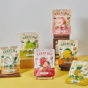 lelecha乐乐茶葡萄草莓白桃菠萝芒果乌龙茶荔枝红茶21g冷热泡茶包-阿里巴巴