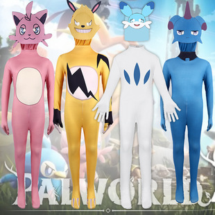 跨境爆款Palworld游戏cosplay服装捣蛋猫cos连体衣幻兽帕鲁疾旋鼬-阿里巴巴