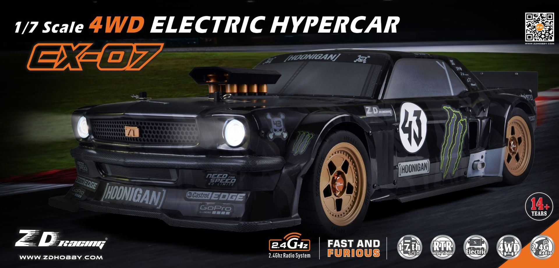 ZD Racing EX-07 1/7 SCALE 4WD ELECTRIC HYPERCAR-阿里巴巴