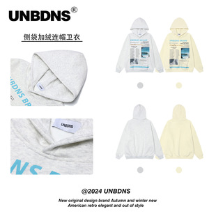 UNBDNS美式复古插画印花连帽卫衣男女同款秋冬休闲宽松潮上衣帽衫-阿里巴巴