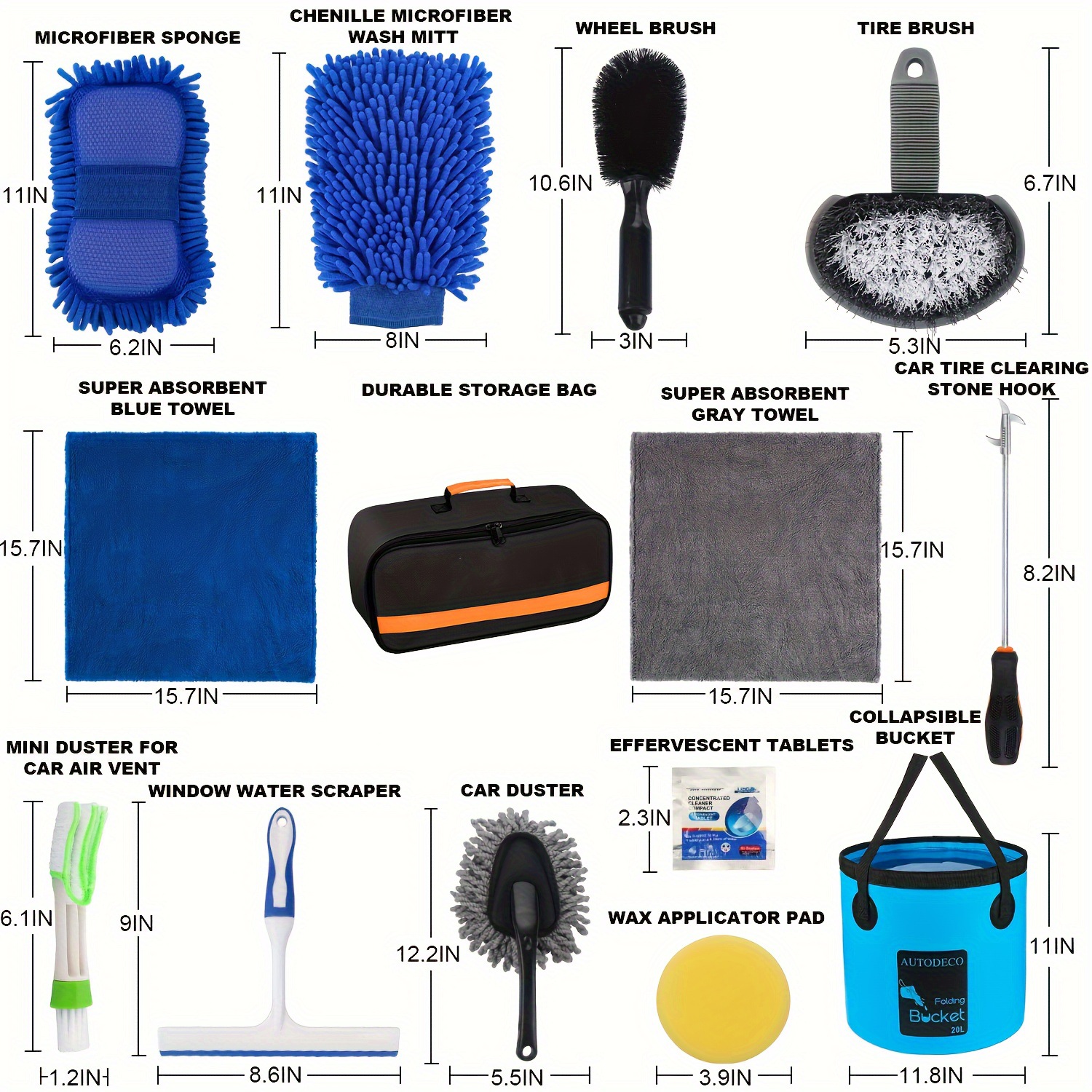 22Pcs Car Wash Cleaning Tools Kit Car Detailing Set With跨境-阿里巴巴