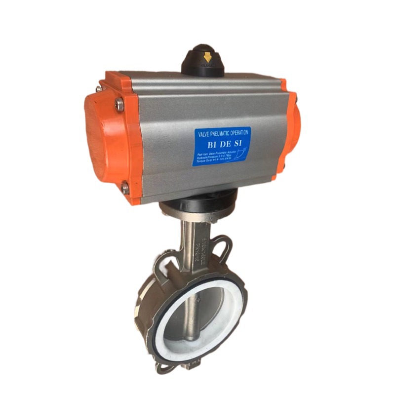 D671X/F-16P气动不锈钢对夹四氟蝶阀 AT型气动头-阿里巴巴