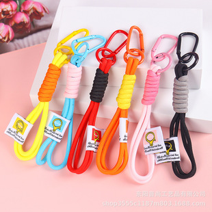 拼色手机挂绳尼龙编织绳钥匙扣挂件DIY毛绒娃娃包包挂饰品配件-阿里巴巴