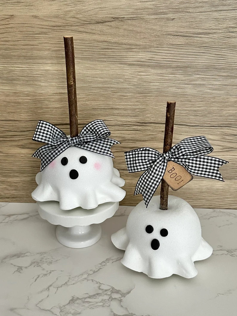 RZP 有趣的Halloween ghost apple万圣节鬼苹果装饰摆件-阿里巴巴