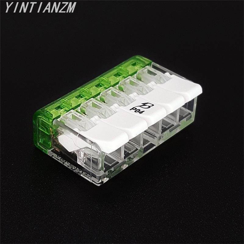 P04-5P闭端连接器美规认证免螺丝带手柄插线式闭端五位单极连接器-阿里巴巴