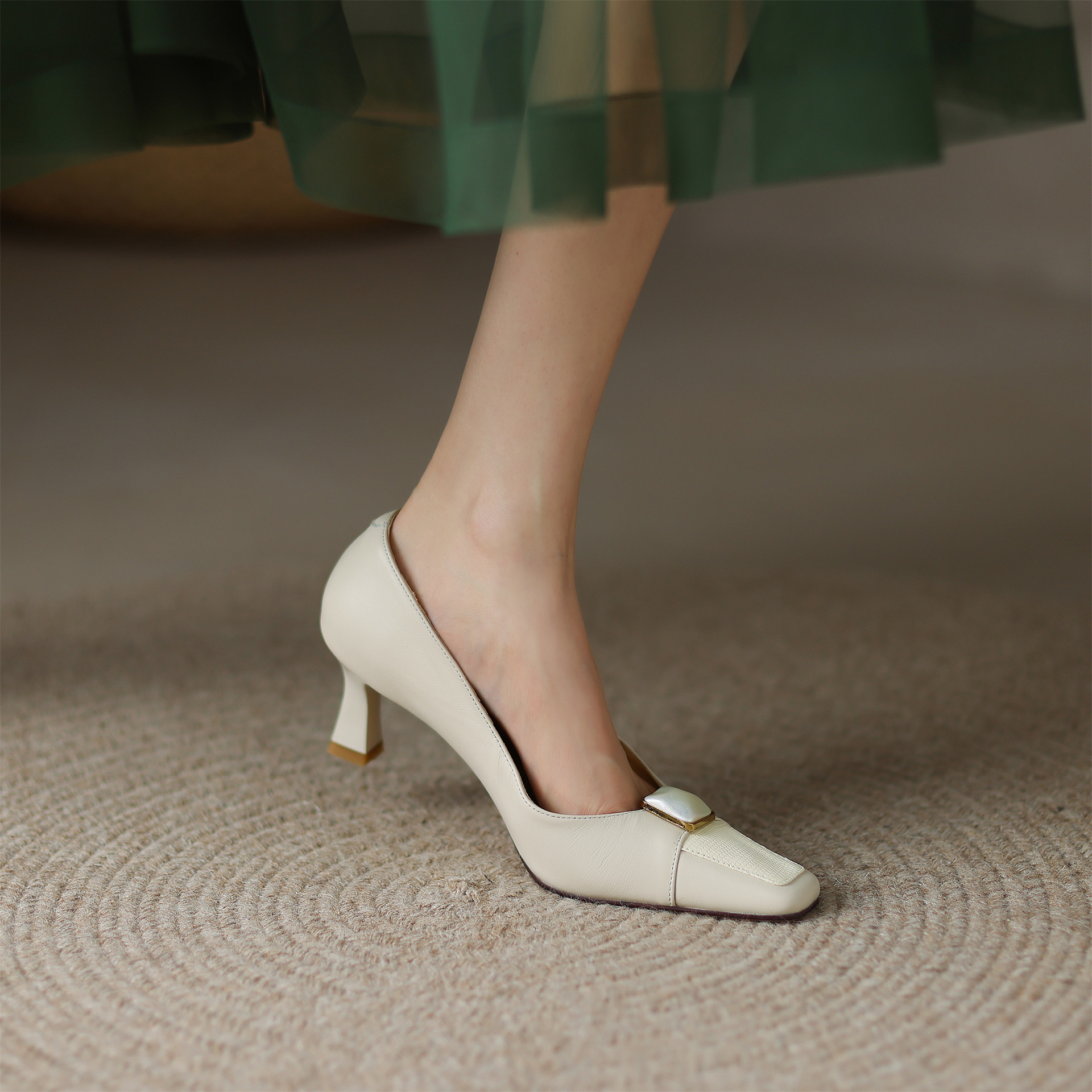 CHIKO Talma Square Toe Stiletto Pumps Shoes