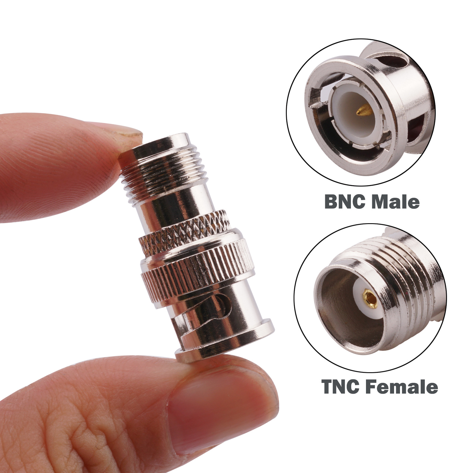 同轴射频连接器 BNC公转TNC母转接头 BNC-J转TNC-K转接头-阿里巴巴