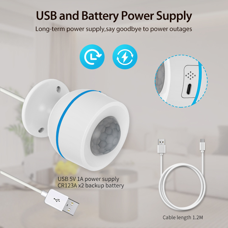 NEO涂鸦Matter Thread智能人体红外PIR传感器USB/电池双供电/私模-阿里巴巴