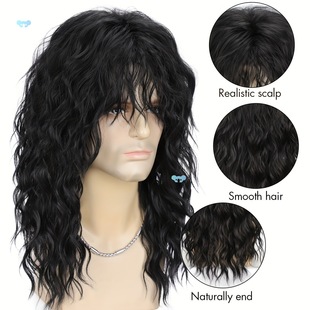 [1PCS Men's Rock PUnk Wig] 70s 80s Rock PUnk Wig for Men,-阿里巴巴