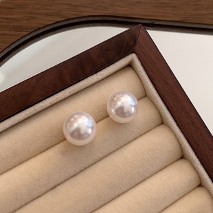 韩国ins风网红博主fever同款复古施家珍珠s925纯银耳钉女跨境批发-阿里巴巴