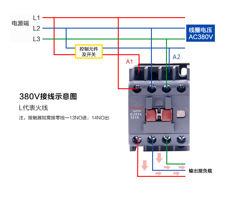德力西CJX2S交流接触器1210 1810三相24V 36V 220V 380V 50Hz 50A-阿里巴巴
