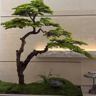 仿真迎客松大型假树松树仿生绿植造景橱窗室内外景观植物装饰落地 阿里巴巴 3394