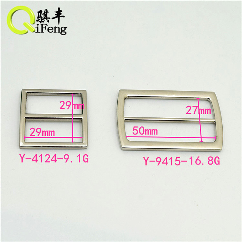 供应箱包五金配件销售多规格锌合金浅金色三档方扣日子扣-阿里巴巴