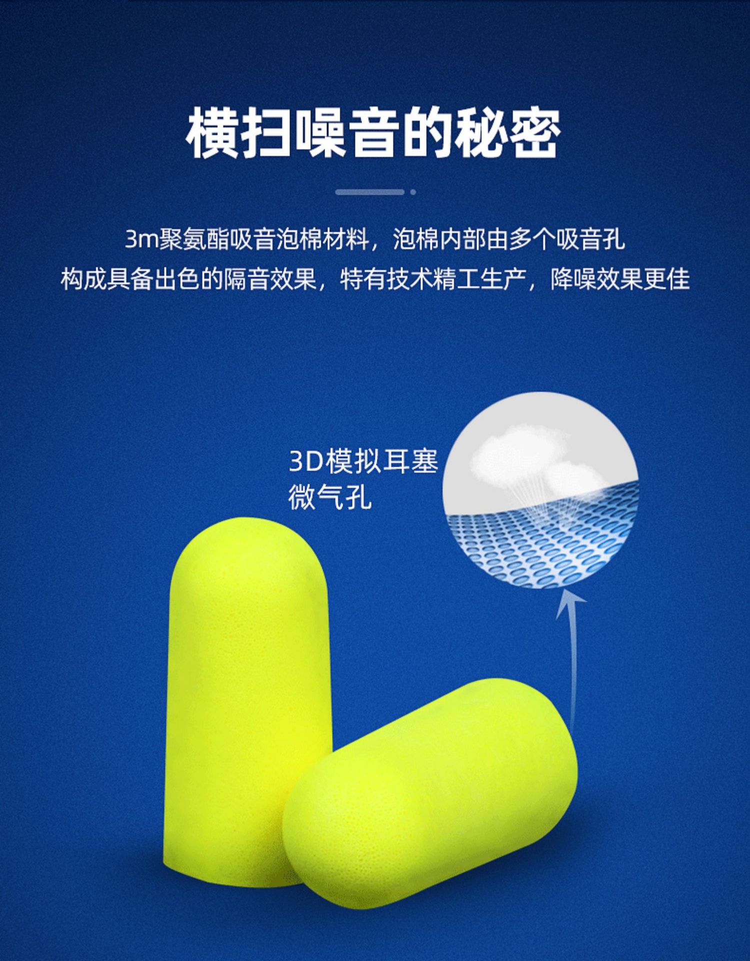 3M 312-1261铃铛型超柔隔音降噪耳塞 3m312-1250睡眠耳塞学习降噪-阿里巴巴