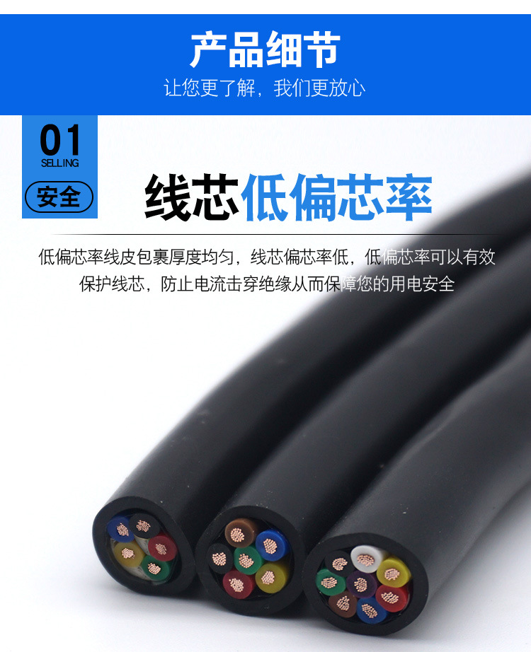 国标铜芯ZRC-RVV家用多股阻燃护套电源线 2芯无氧纯铜户外软电缆-阿里巴巴
