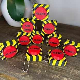 Emergency button key cap keychain 停止警报紧急按钮键帽钥匙扣-阿里巴巴