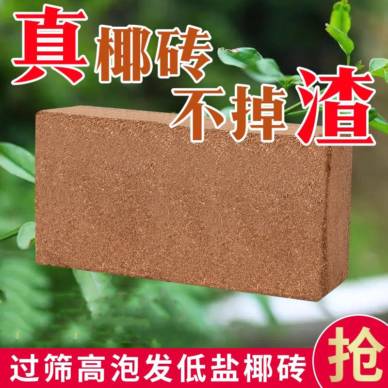 Coconut Brick Nutrient Soil Growing Flowers and Vegetables General ...