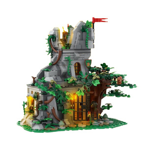 跨境兼容乐高MOC-139129森林前哨站建筑模块化玩具积木街景模型-阿里巴巴