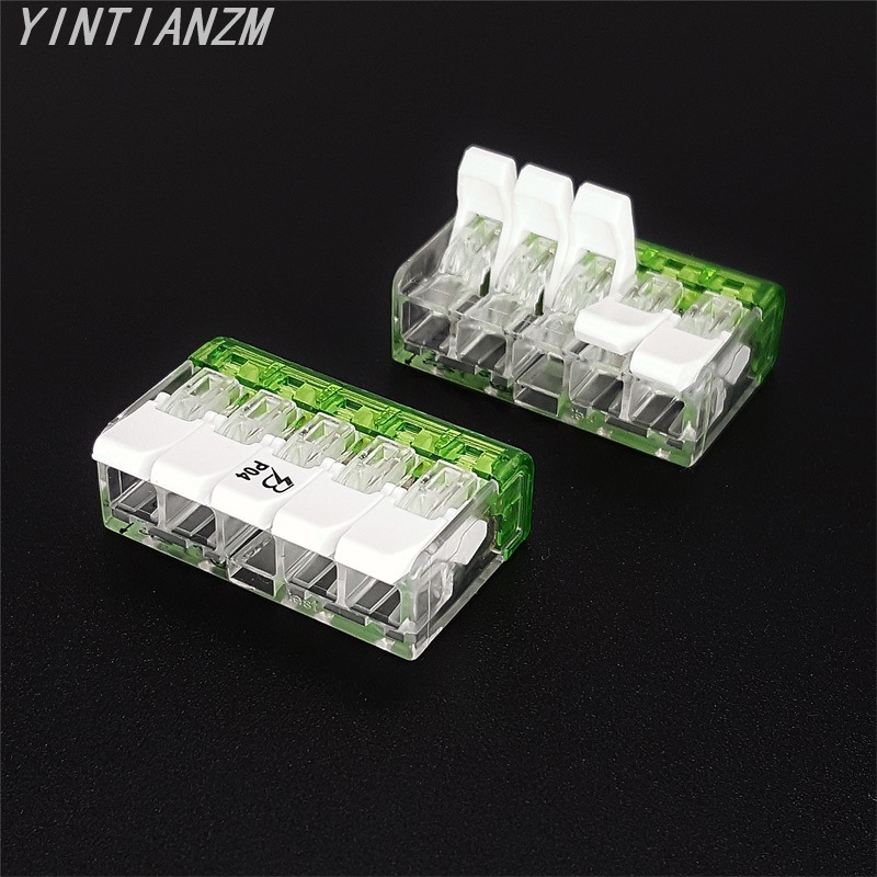 P04-5P闭端连接器美规认证免螺丝带手柄插线式闭端五位单极连接器-阿里巴巴