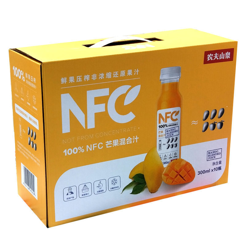 农夫山泉NFC常温果汁100%橙汁300mlx10/24瓶整箱 多省包邮-阿里巴巴