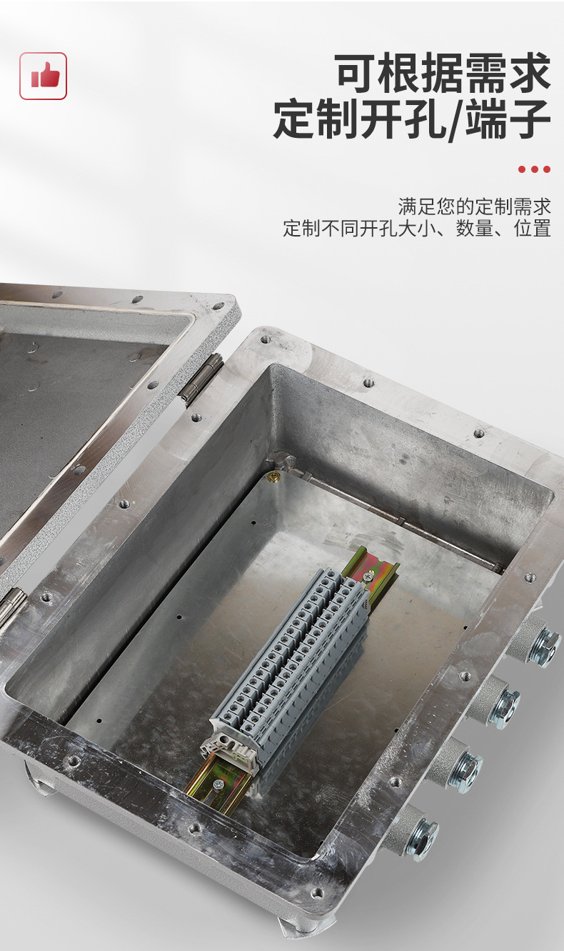 实力工厂BJX防爆接线箱IP66增安型隔爆型不锈钢铝合金端子防爆箱-阿里巴巴