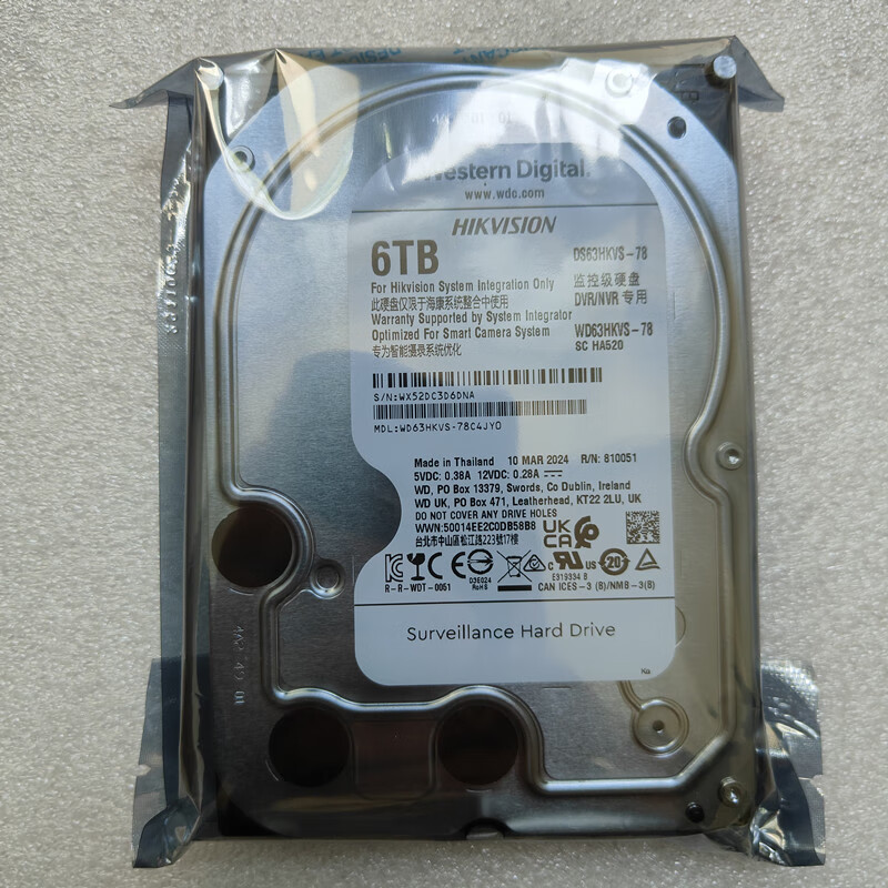 WD西数WD63HKVS/63PURU/60HKVS 6TB紫盘监控录像机6T硬盘全新海康-阿里巴巴